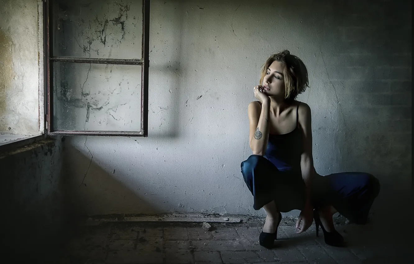 Wallpaper girl, pose, window for mobile and desktop, section девушки ...