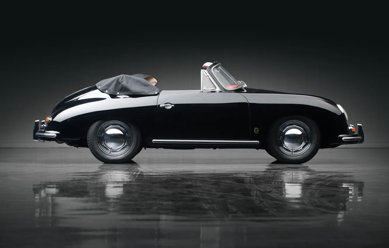 Wallpaper Porsche, 356, 1958, side view, Porsche 356A 1600 Cabriolet ...