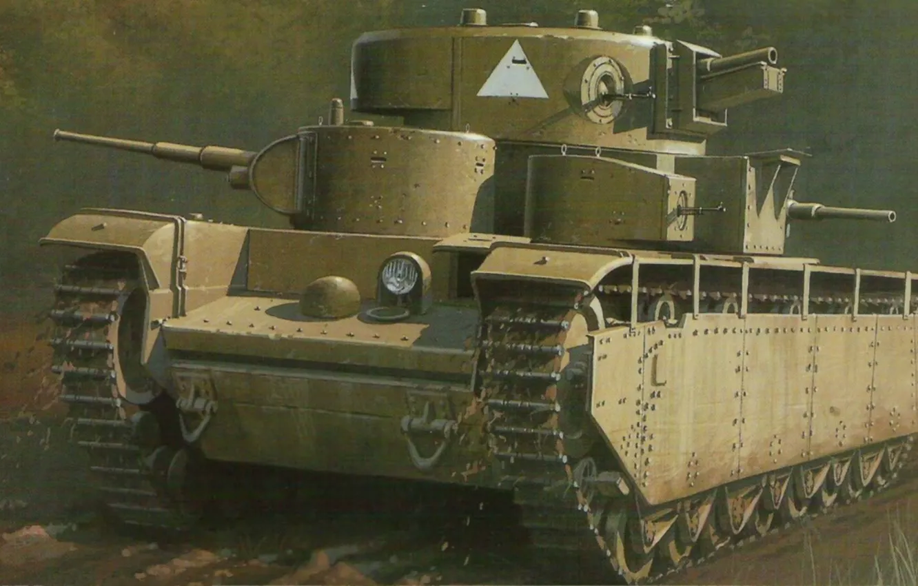Wallpaper figure, Breakthrough tank, Soviet heavy tank, T-35 for mobile ...