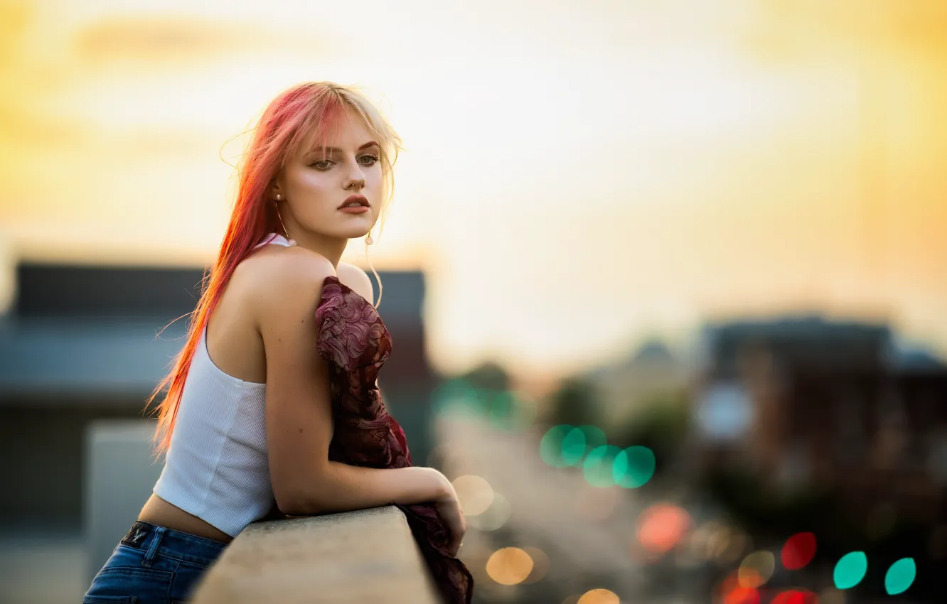 Wallpaper girl, the city, portrait for mobile and desktop, section ...