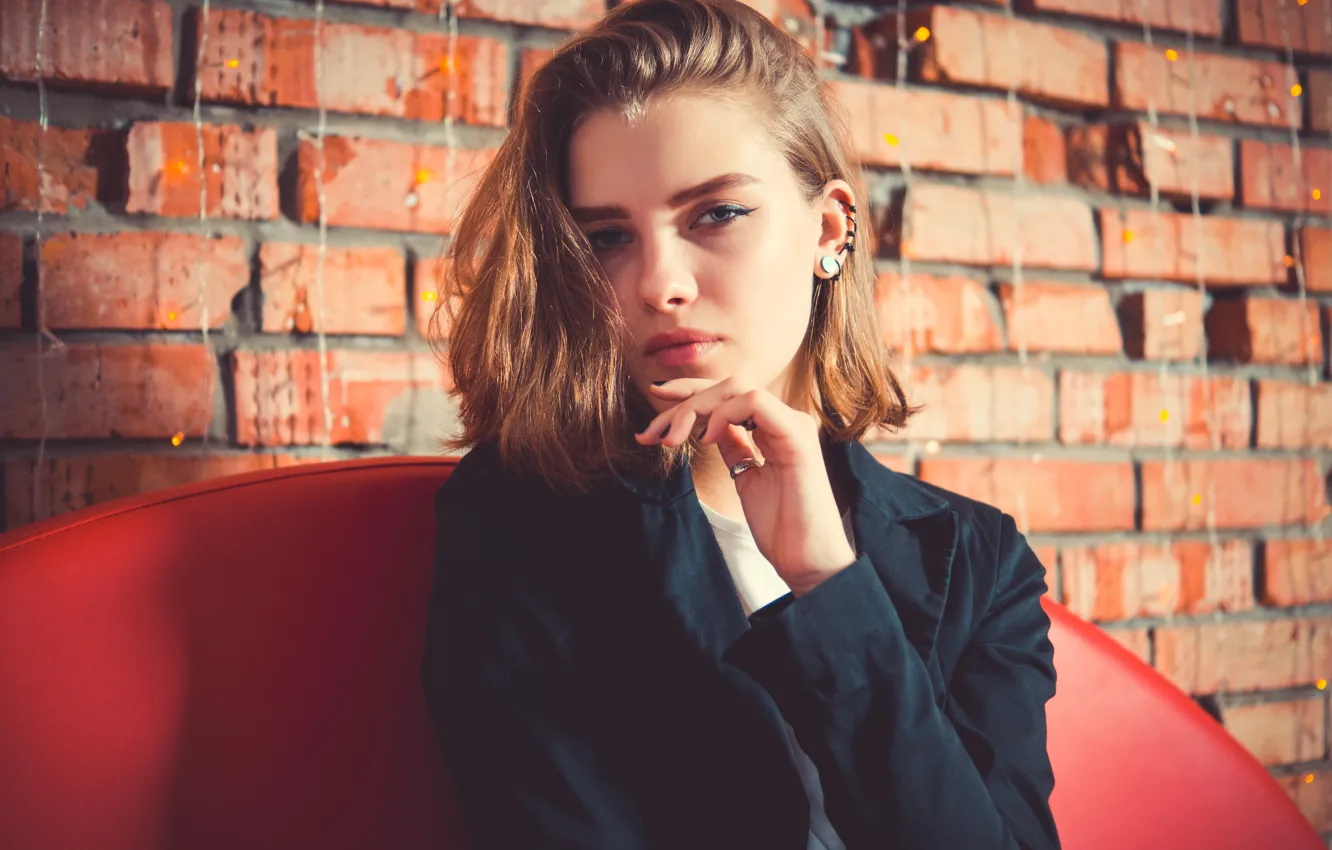 Wallpaper light, girl, fashion, studio, style, blue, eyes, model for ...