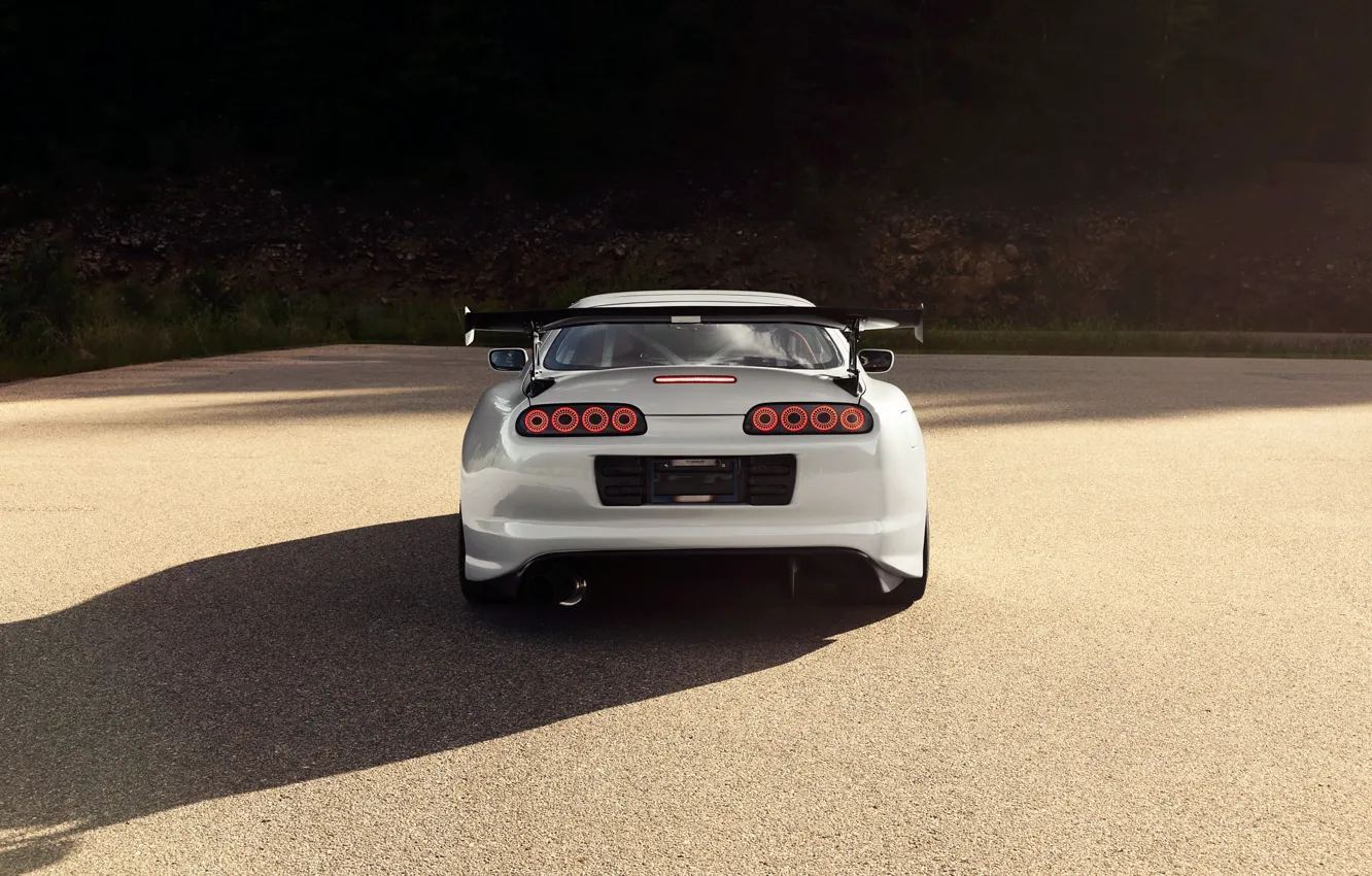 Wallpaper Toyota, White, Supra, Rear View for mobile and desktop ...