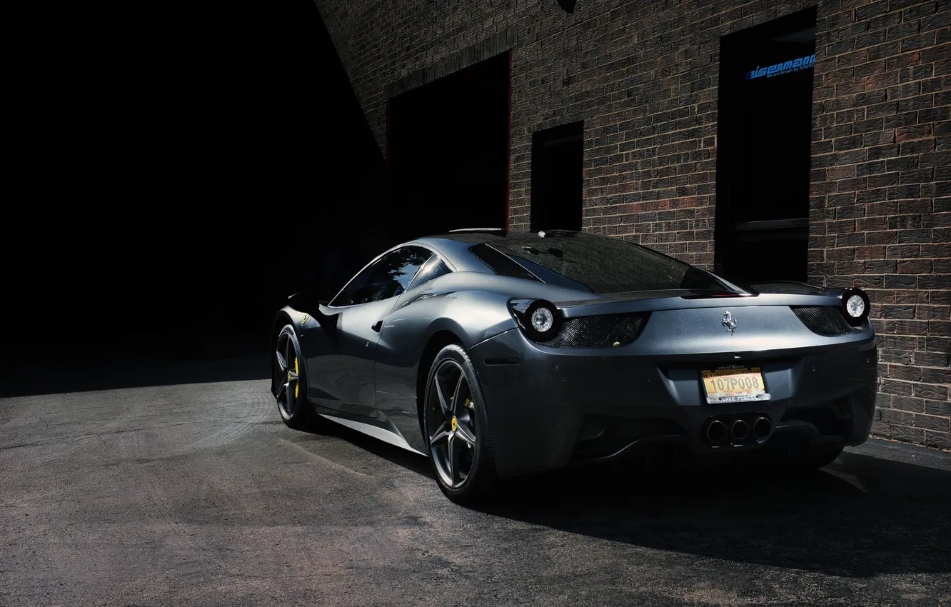 Wallpaper wall, silver, window, Italy, Ferrari, Ferrari, rear view, 458 ...