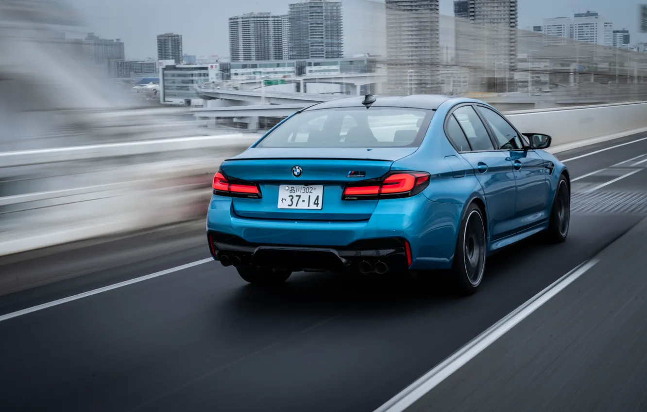 Wallpaper BMW, road, rear view, M5, F90, BMW M5 Competition images for ...