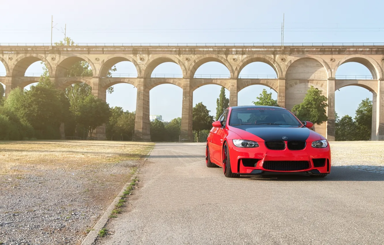 Wallpaper red, bmw, BMW, coupe, red, wheels, e92 images for desktop ...