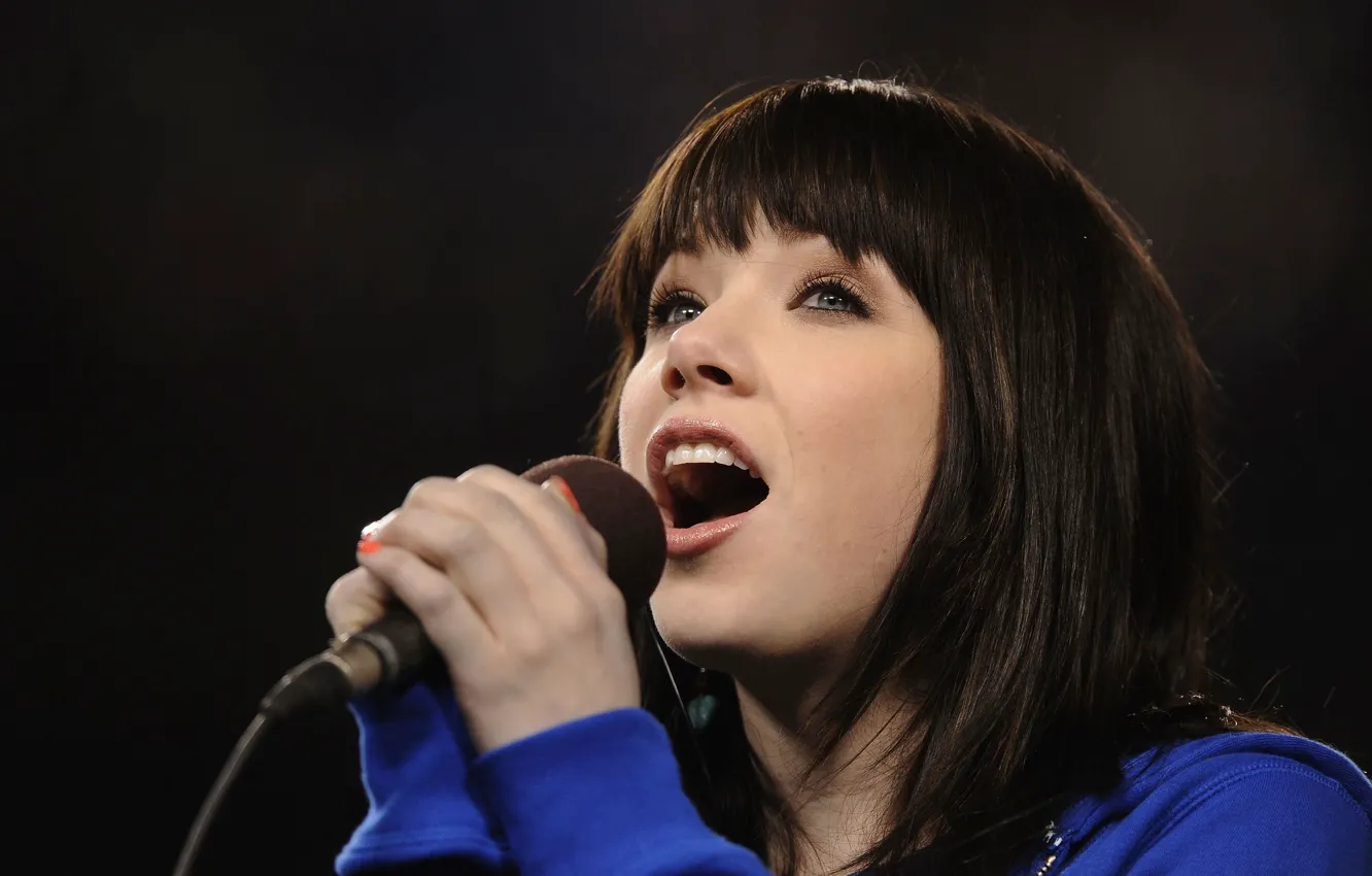 Wallpaper microphone, pop, pop-rock, Carly Rae Jepsen, canadian singer ...