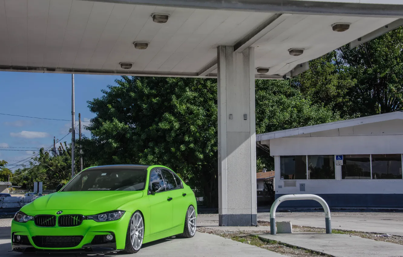 Wallpaper BMW, BMW, Lights, Green, Tuning, F30, 330d, Matte Green ...