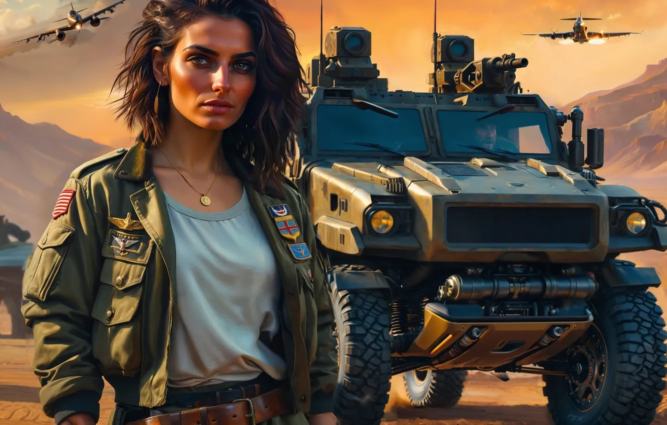 Wallpaper machine, girl, Rover for mobile and desktop, section ии арт ...