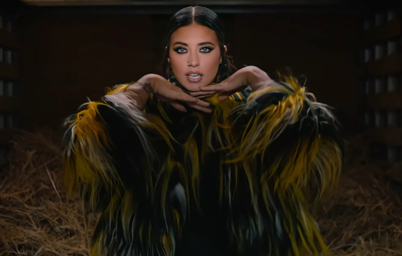 Wallpaper music, girl, eyes, model, singer, brunette, pose, Antonia ...