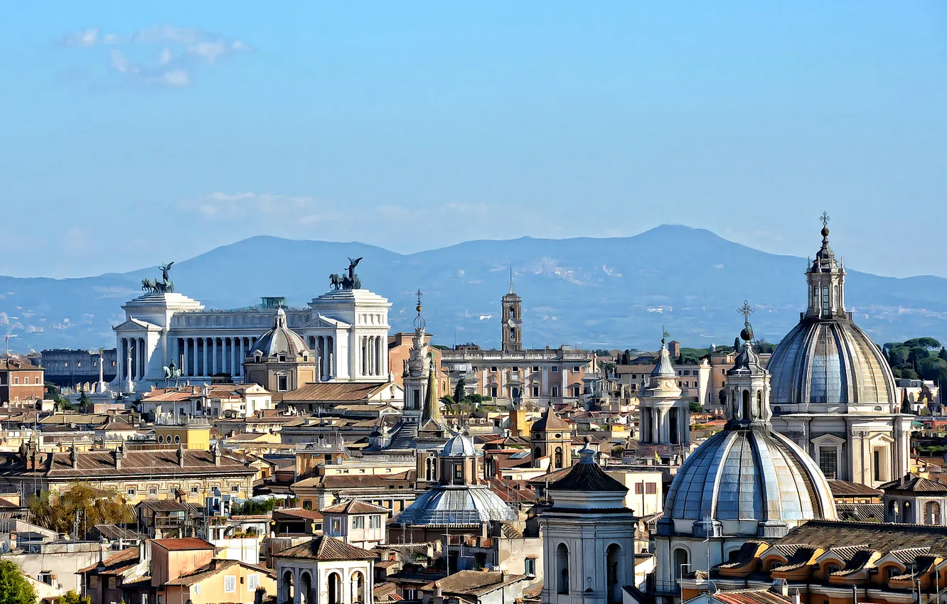 Wallpaper roof, the sky, mountains, home, Rome, Italy, the dome, The ...