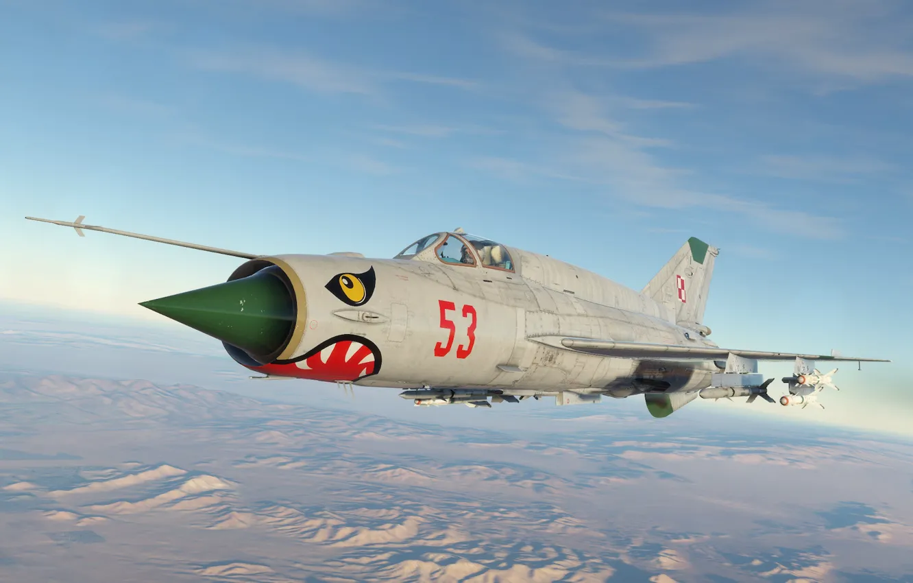 Wallpaper Poland, KB MiG, MiG-21bis, Frontline fighter for mobile and desktop, section авиация ...