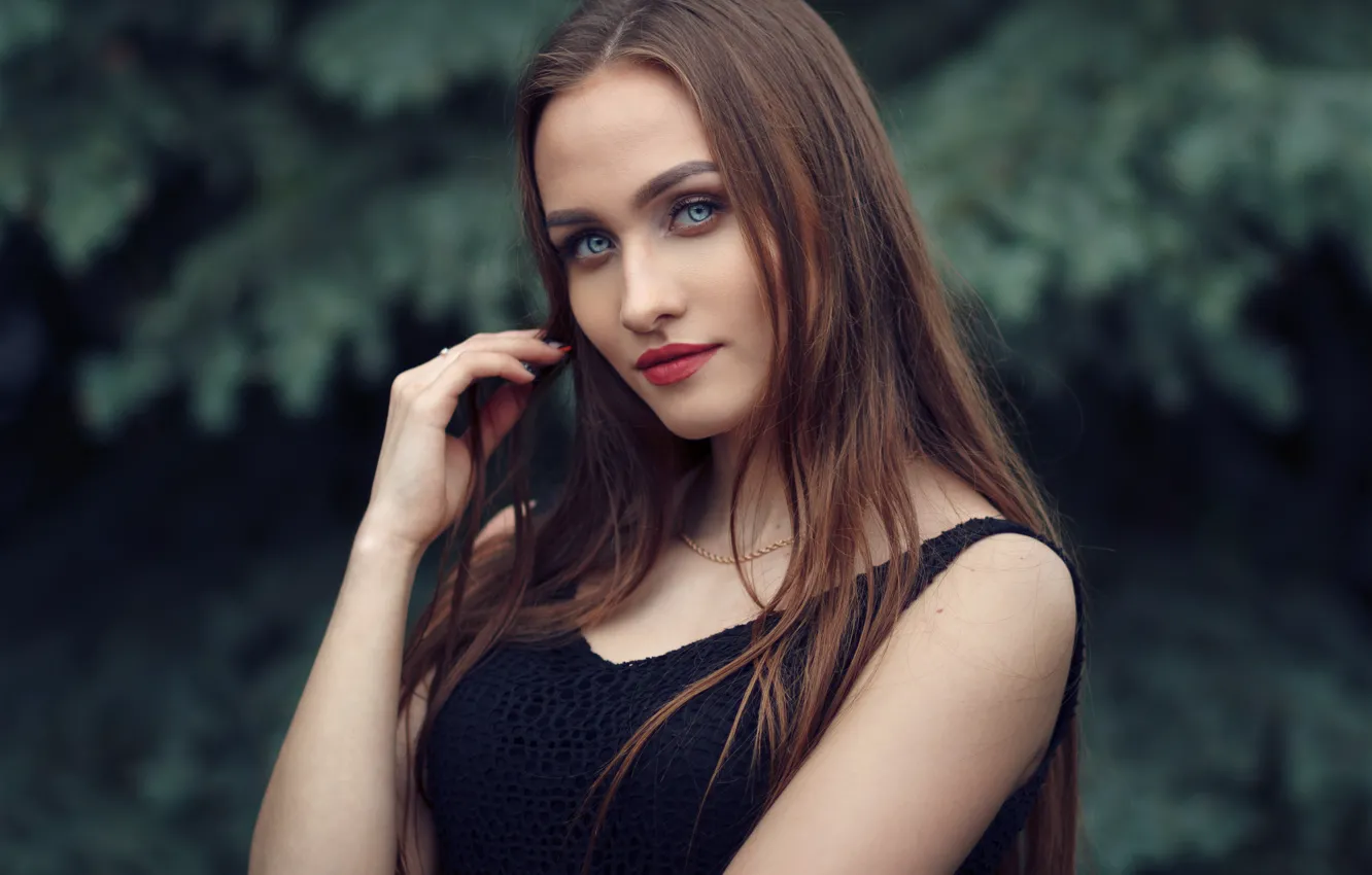 Wallpaper Look Pose Hair Brown Hair Anastasia Bokeh For Mobile And
