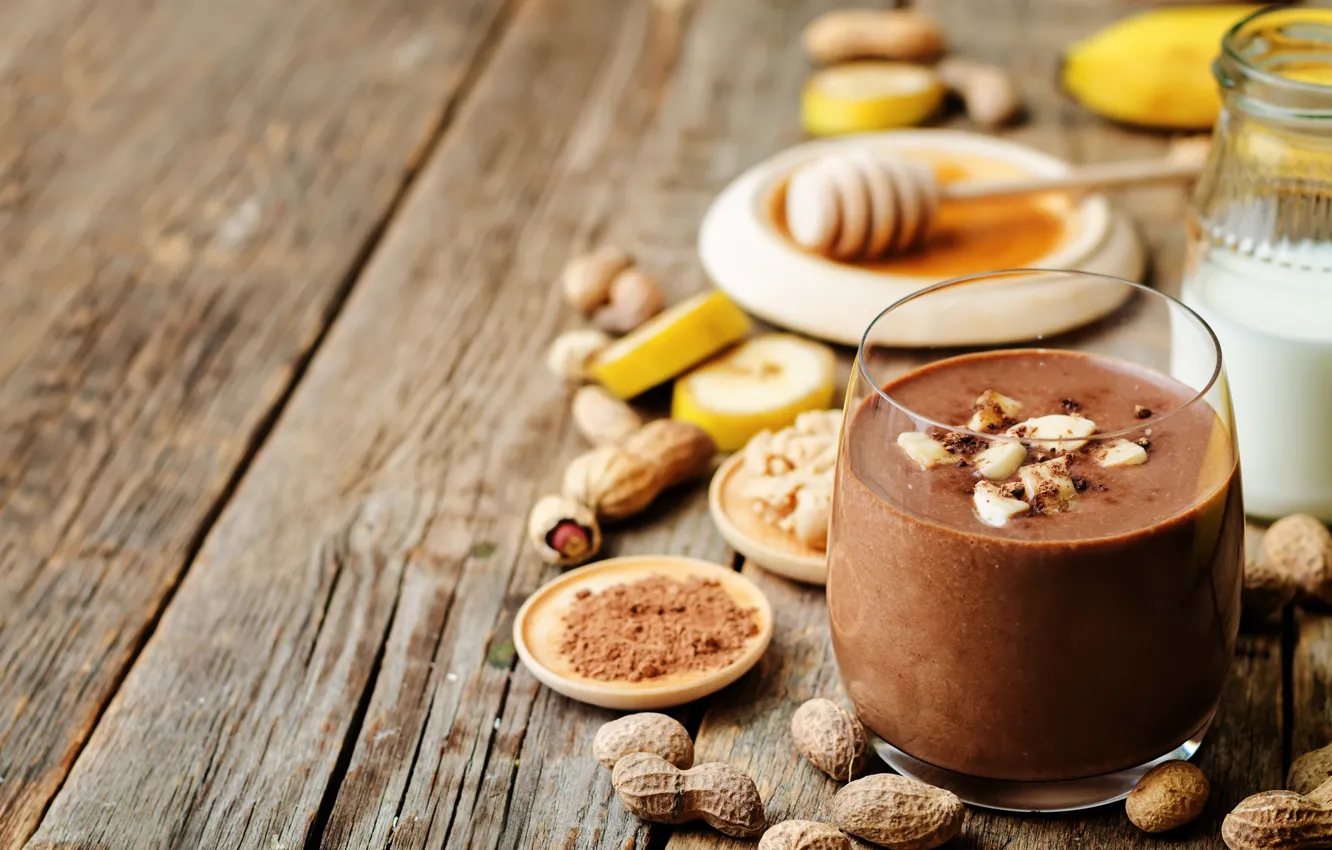 Wallpaper honey, cocktail, nuts, honey, cream, dessert, nuts, peanuts ...