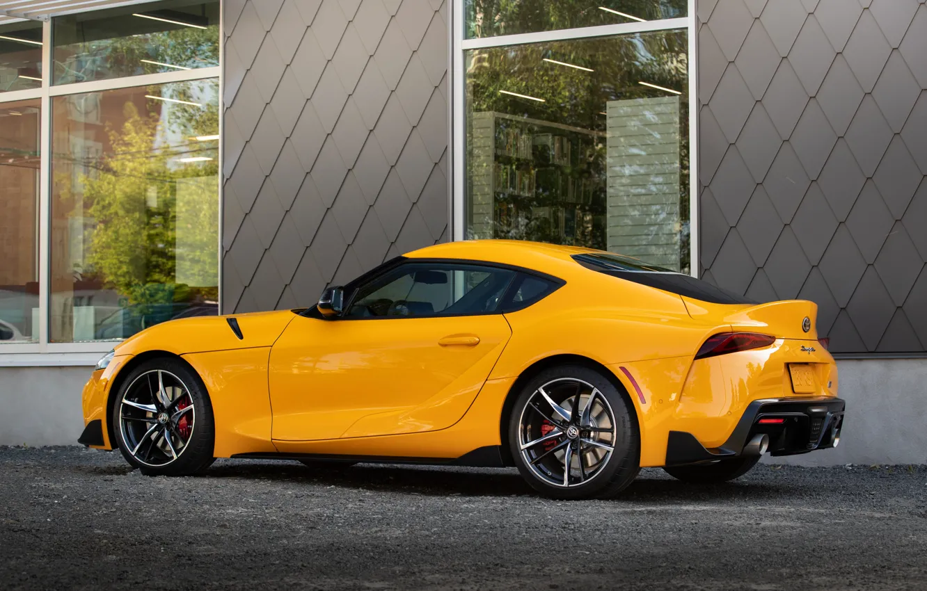 Wallpaper yellow, Windows, coupe, Toyota, Supra, the fifth generation ...