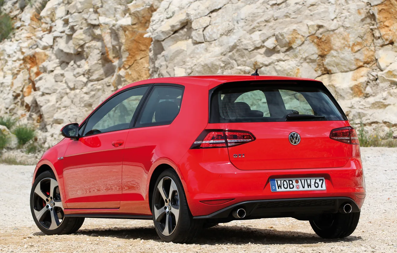 Wallpaper auto, Volkswagen, rear view, Golf, GTI, Volkswagen, 3-door ...