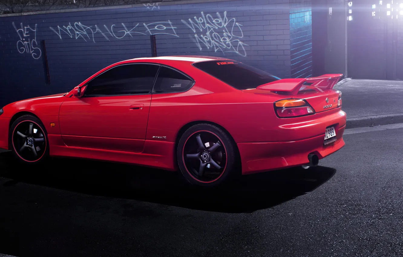 Wallpaper red, S15, Silvia, Nissan, Blik, red, Nissan, rear for mobile ...