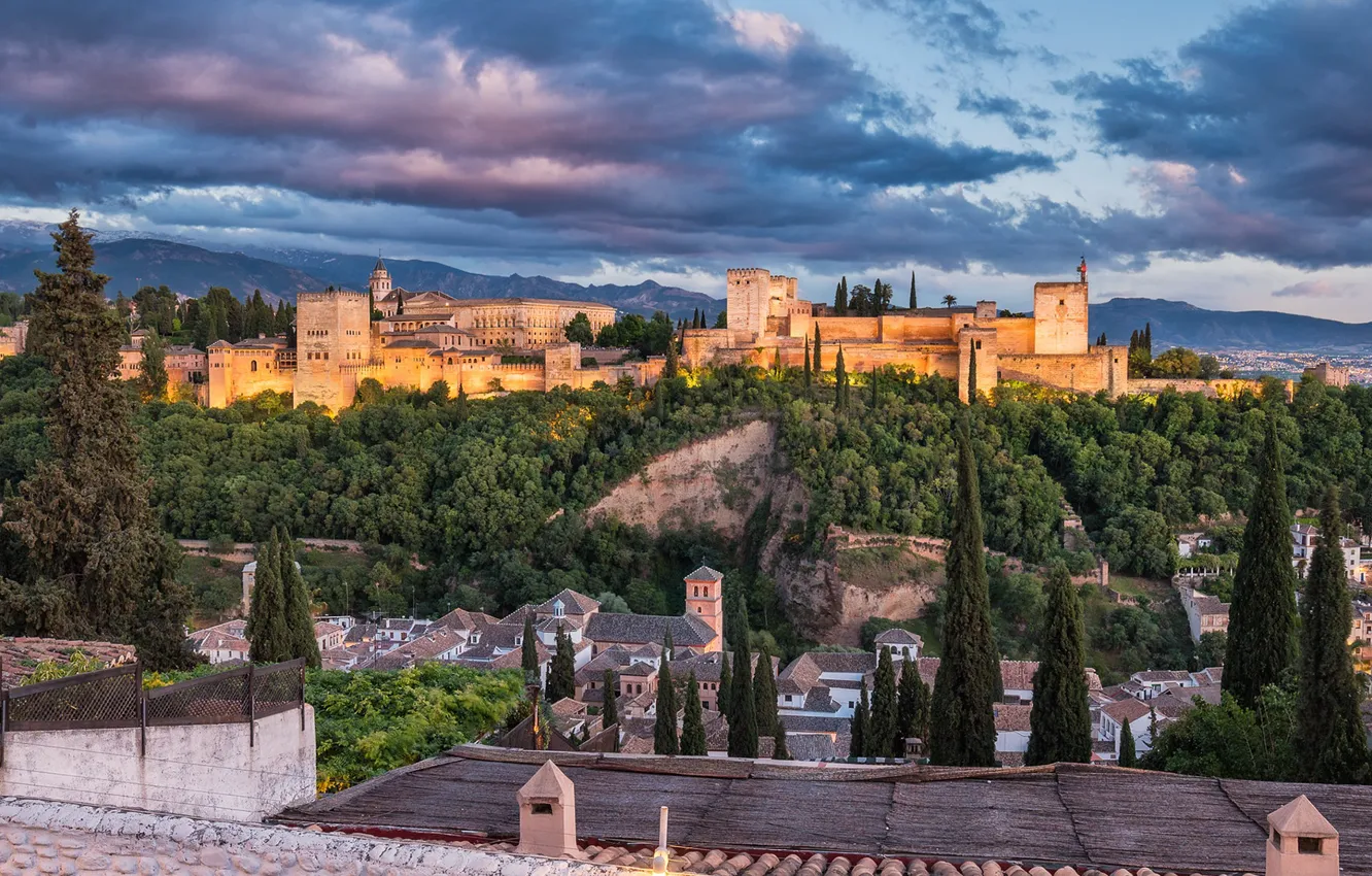 Wallpaper Spain, Granada, The Alhambra Palace for mobile and desktop ...
