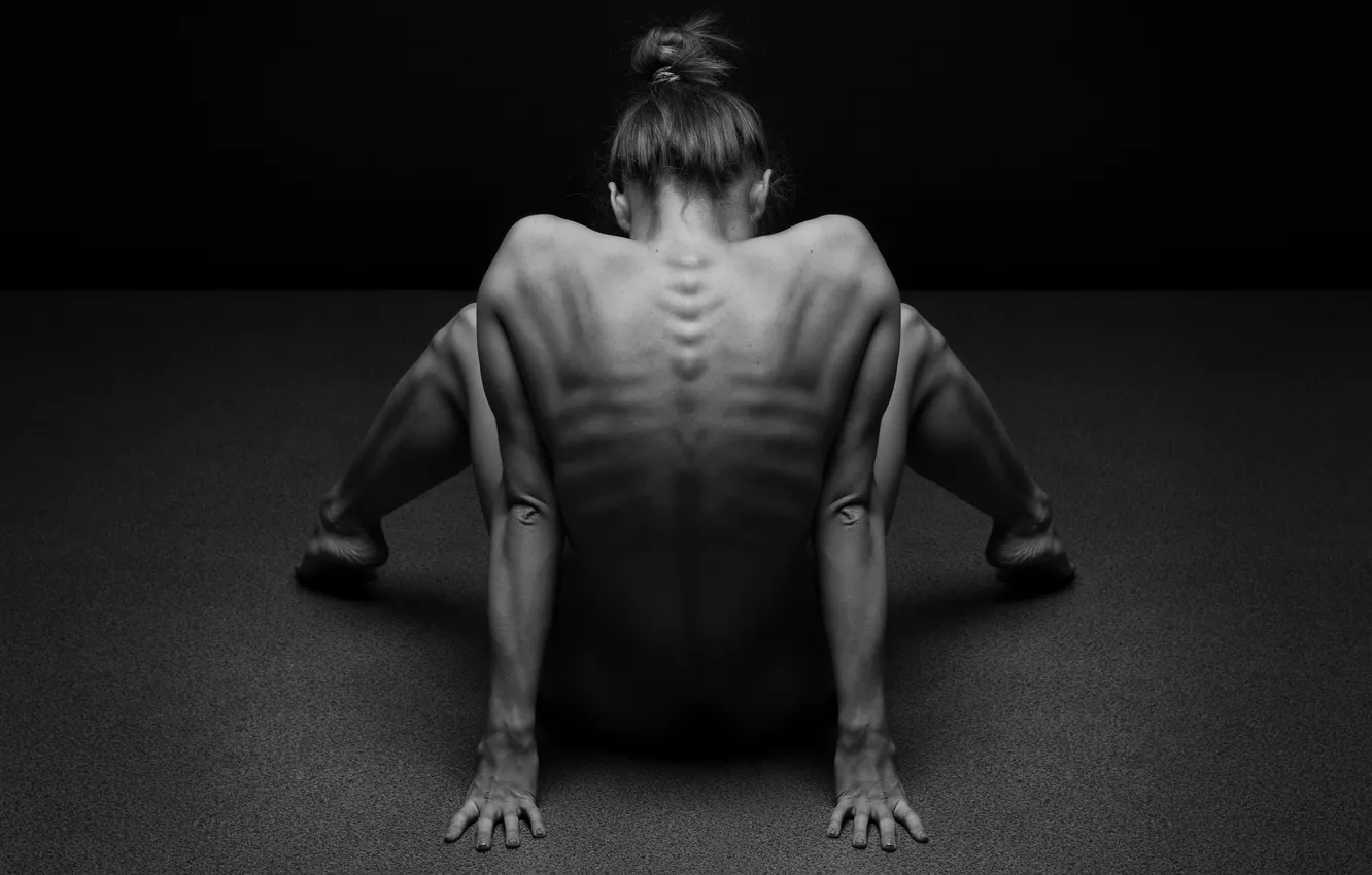 Wallpaper Body Back Black And White Nude Monochrome Muscle Anton
