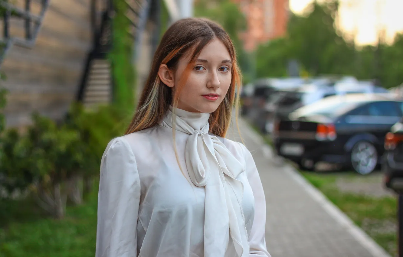 Wallpaper blurred background, Nastya, portrait photography, Andrey Plotnikov for mobile and ...