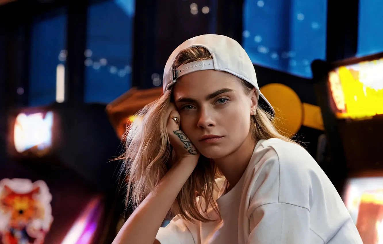 Wallpaper model, makeup, actress, tattoo, cap, baseball cap, model ...