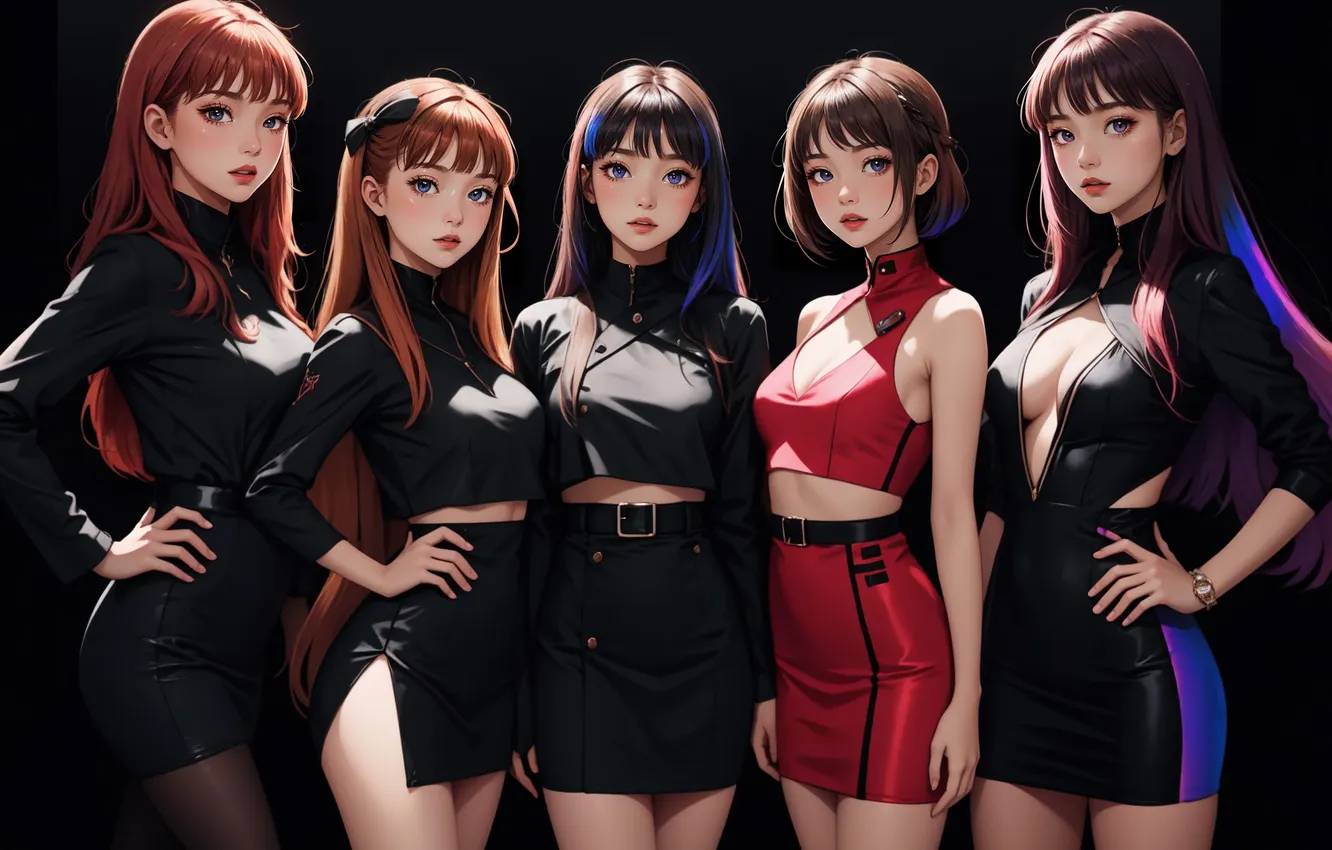 Wallpaper girl, style, group, fashion for mobile and desktop, section ...