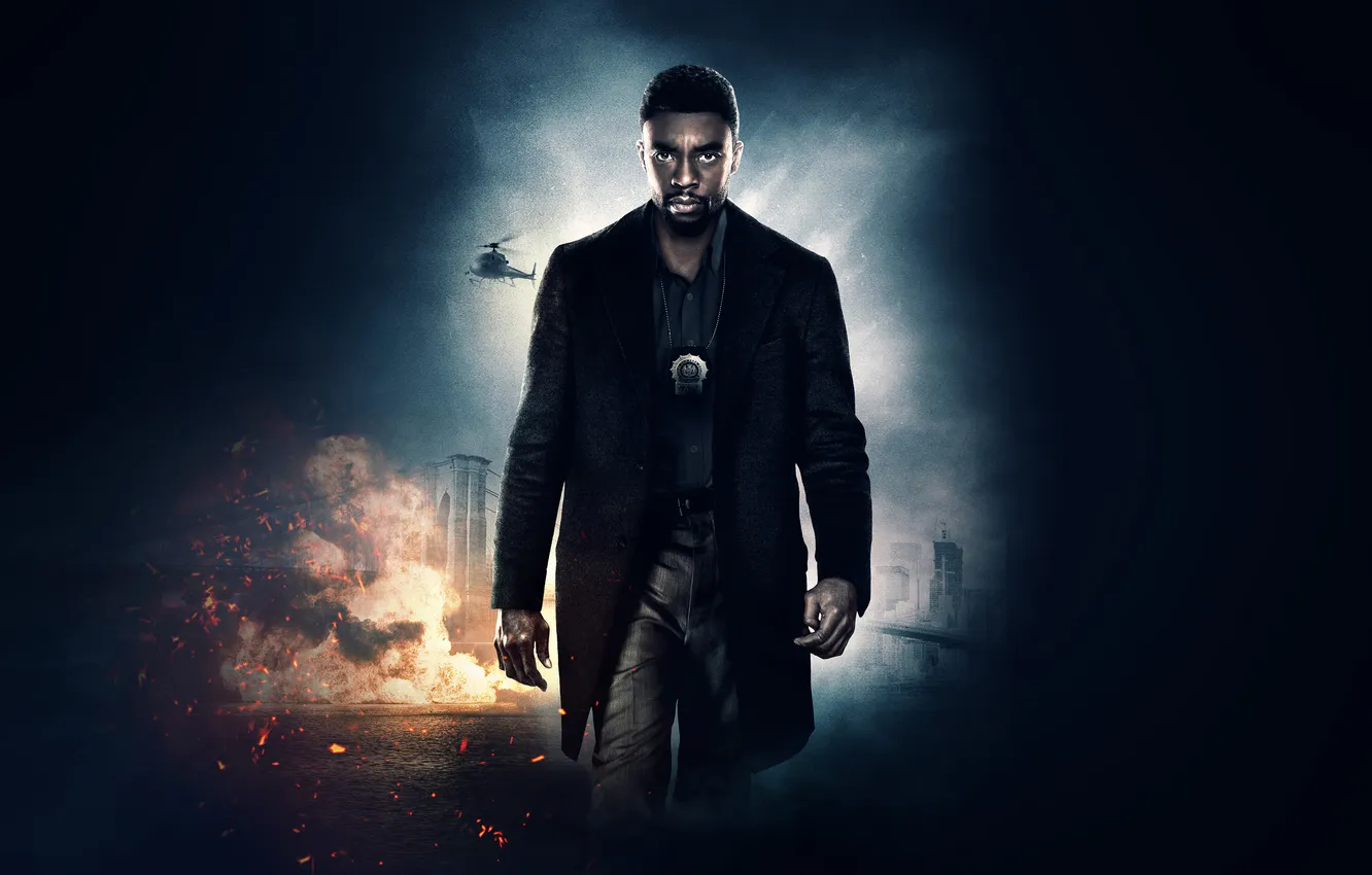 Wallpaper Thriller, action, poster, police, Chadwick Boseman, Chadwick ...