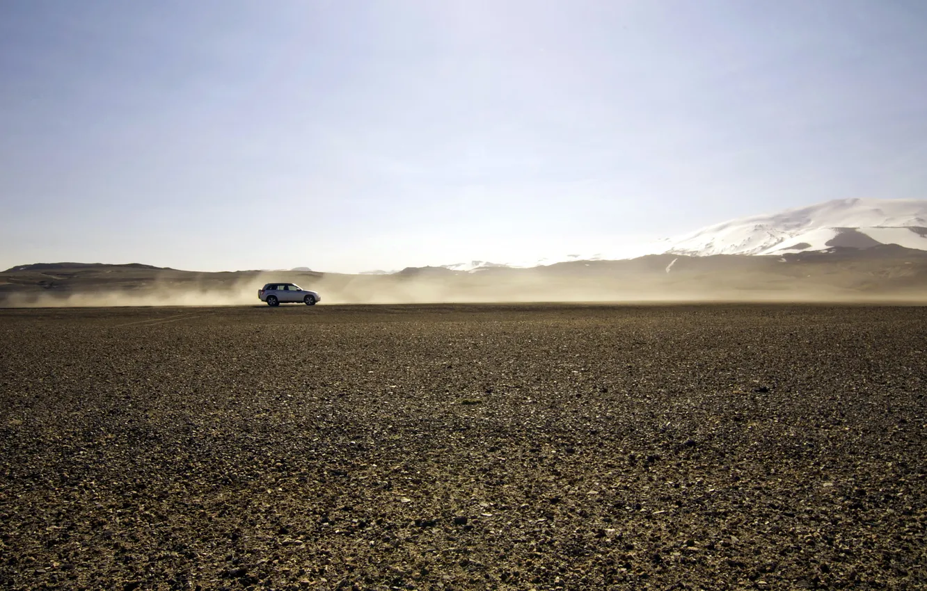 Wallpaper field, machine, landscape, mountains for mobile and desktop ...