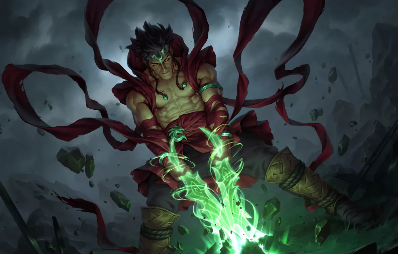 Wallpaper magic, tape, MAG, male, Legends of Runeterra, the rock for ...