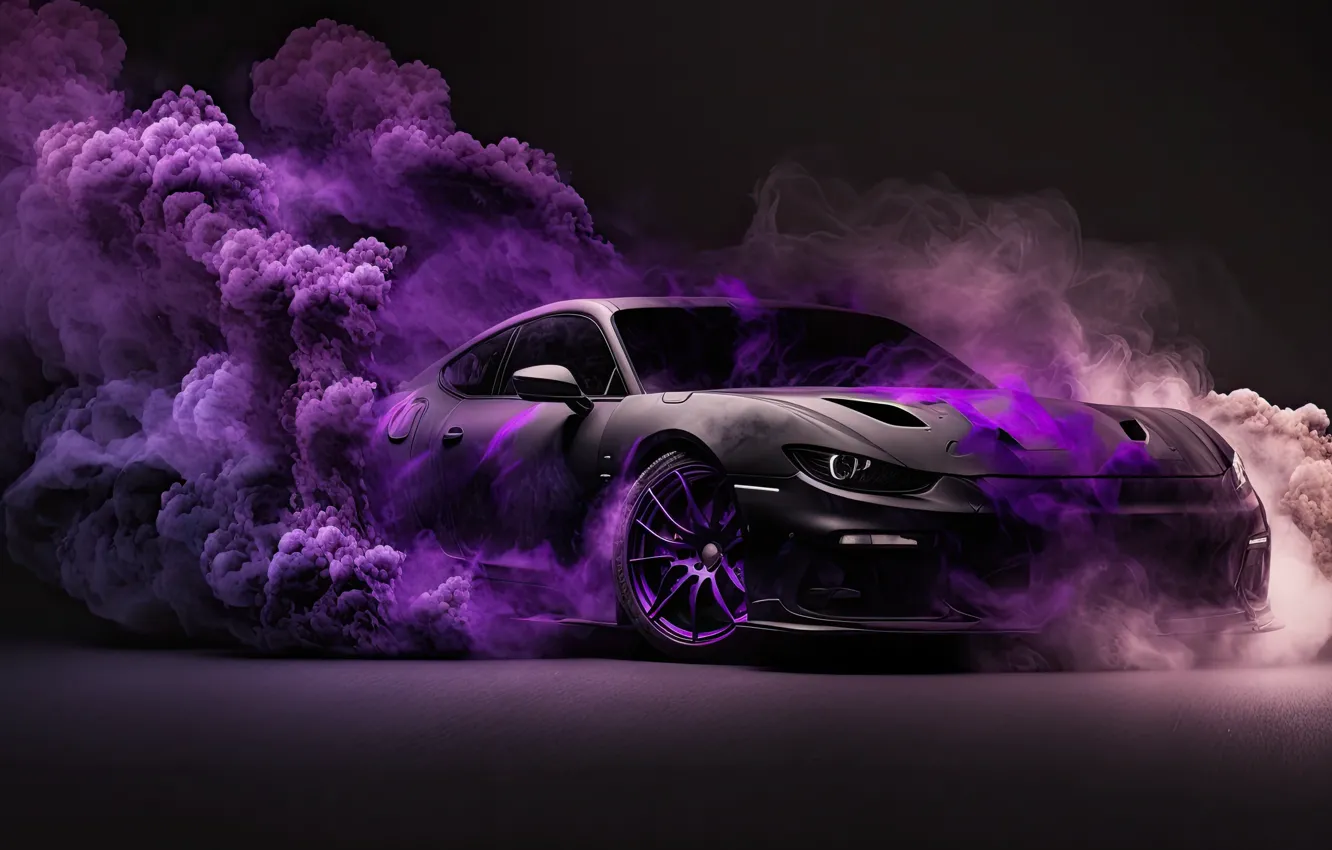Wallpaper smoke, supercar, drift, drift, supercar, smoke, futurism ...