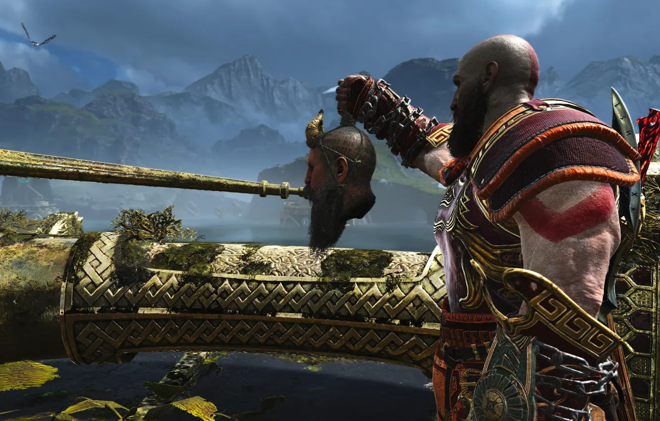 Wallpaper god of war, kratos, viking, god of war 4, santa monica studio ...