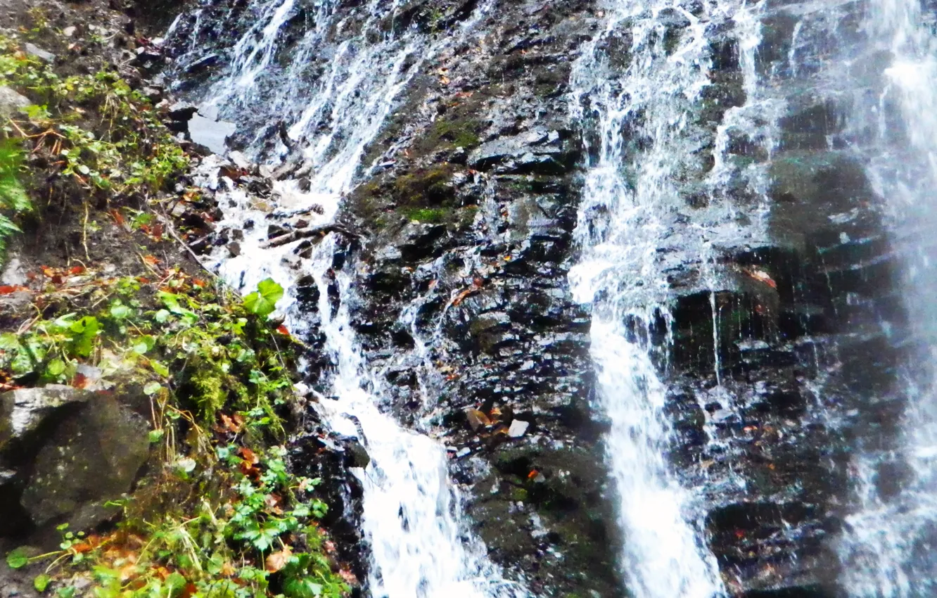 Wallpaper stones, waterfall, the flow of water for mobile and desktop ...