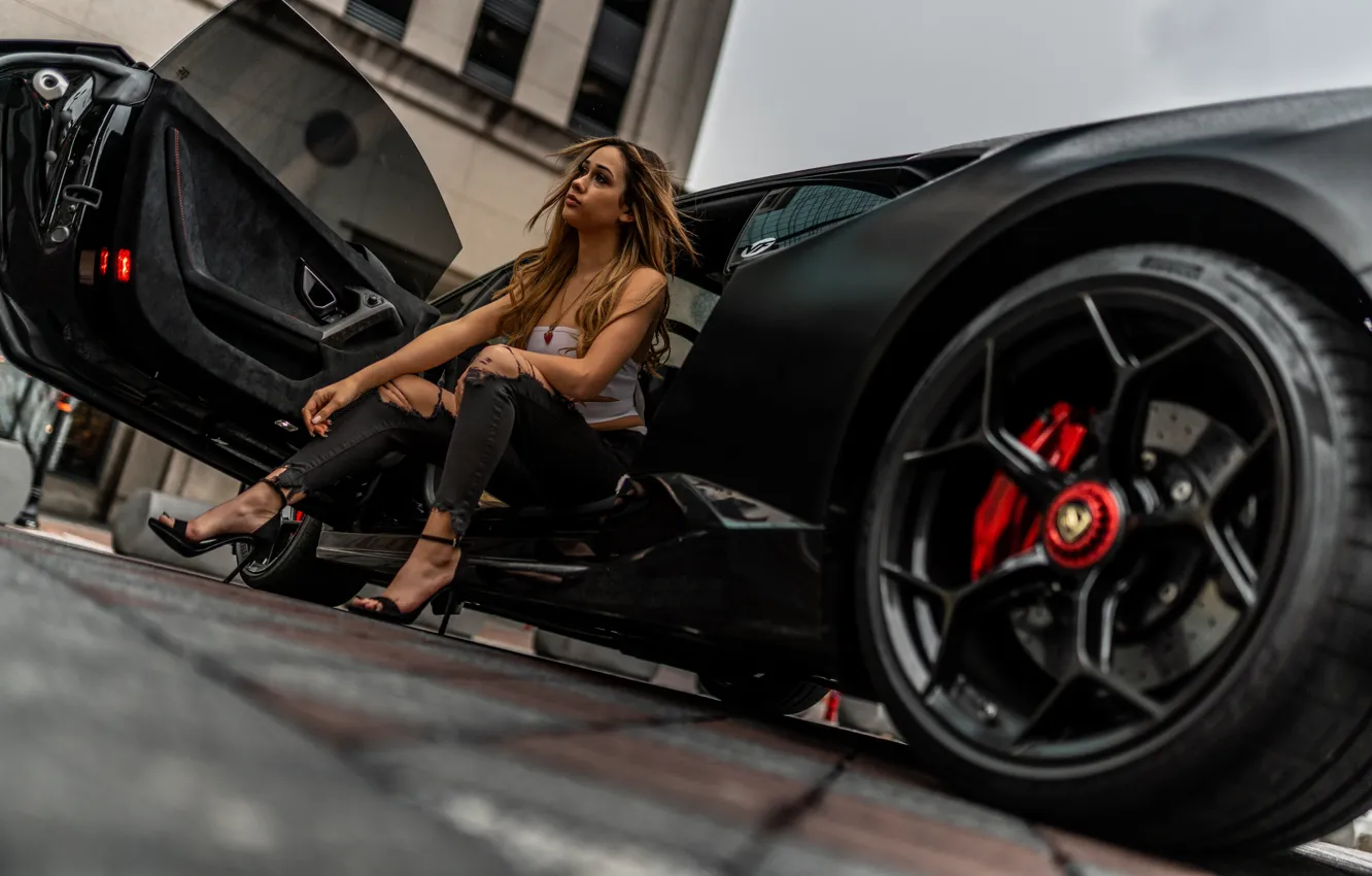 Wallpaper Girl, Lambo, Wheels images for desktop, section девушки ...