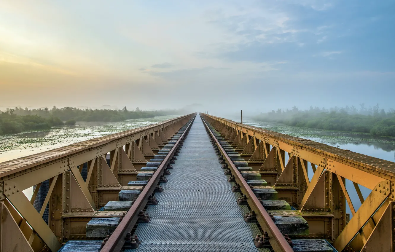 Wallpaper bridge, perspective, railroad images for desktop, section ...