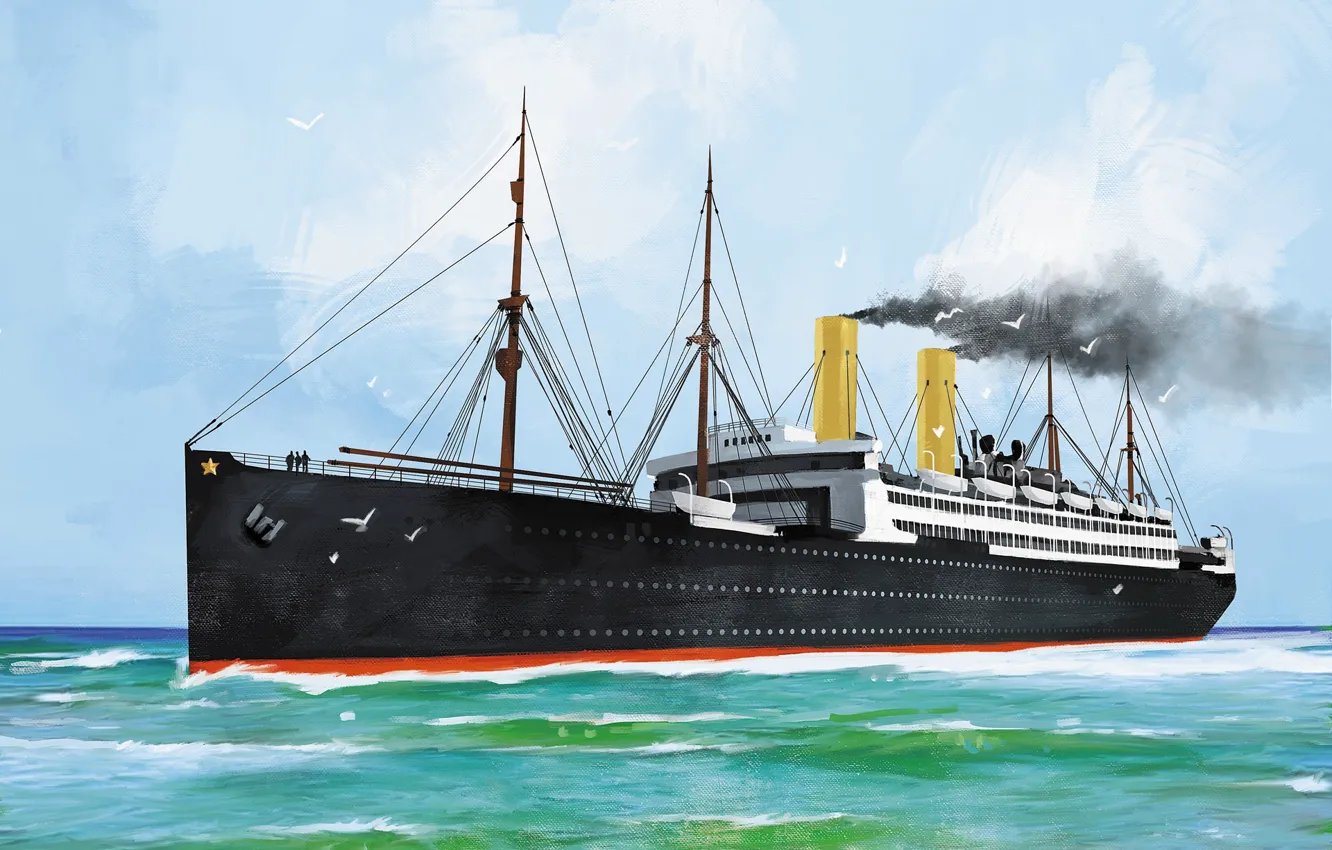 Wallpaper wave, ship, washington, Transatlantic Ships for mobile and ...