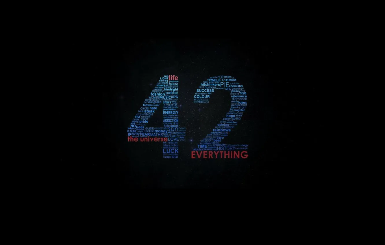 Wallpaper fiction, movie, The answer to the ultimate question of life ...