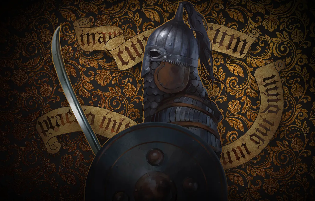 Wallpaper knight, the middle ages, henry, knight, engraving ...