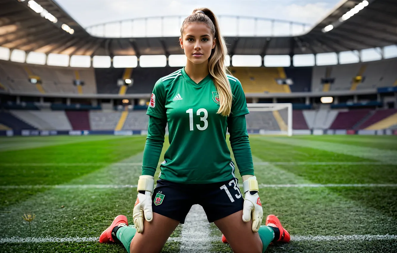 Wallpaper beautiful, goalkeeper, soccer girl for mobile and desktop ...