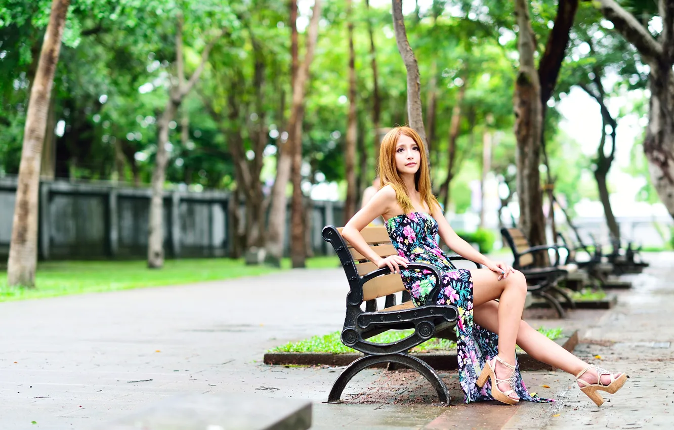 Wallpaper Trees Pose Model Portrait Makeup Figure Dress
