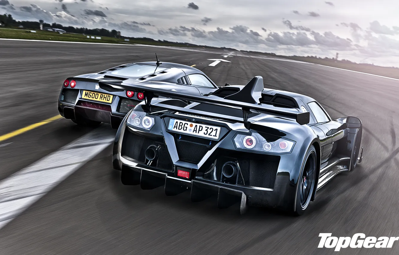 Wallpaper the sky, horizon, Gumpert, rear view, top gear, and ...