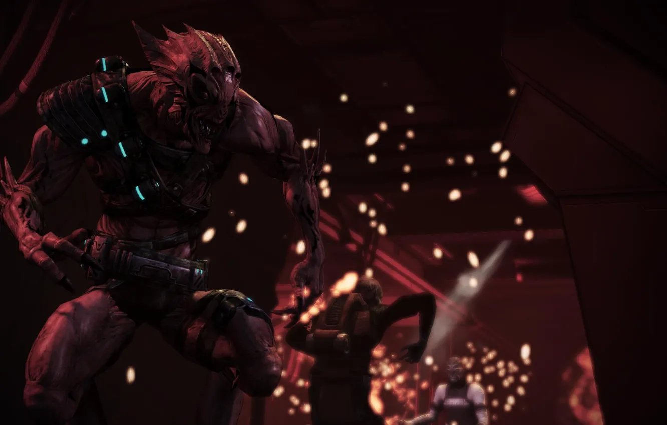 Wallpaper space station, omega, mass effect 3, omega, vorka, vorcha ...
