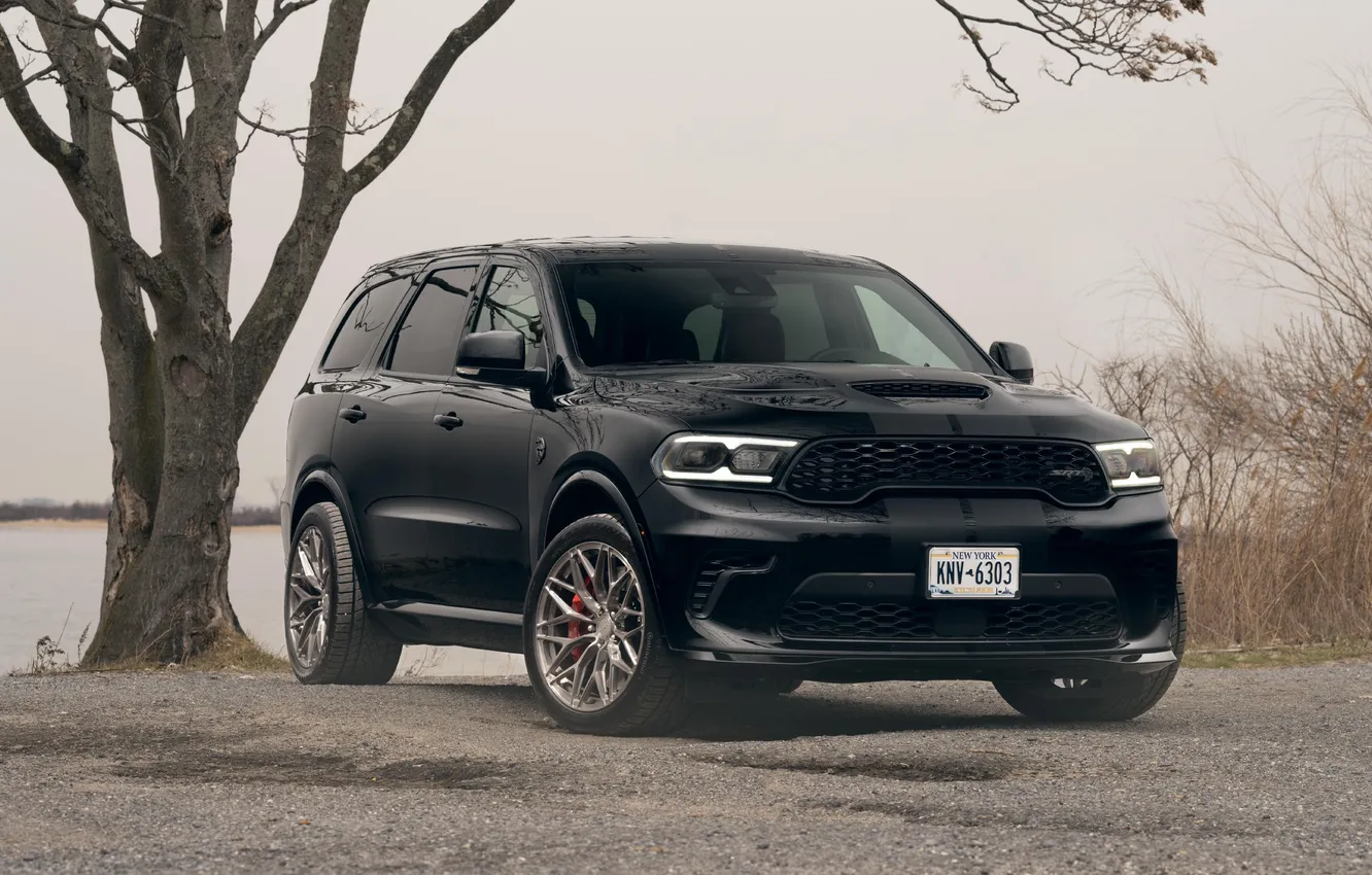 Wallpaper Dodge, Black, Water, Dodge Durango, SRT, Durango, Lake, Dodge ...