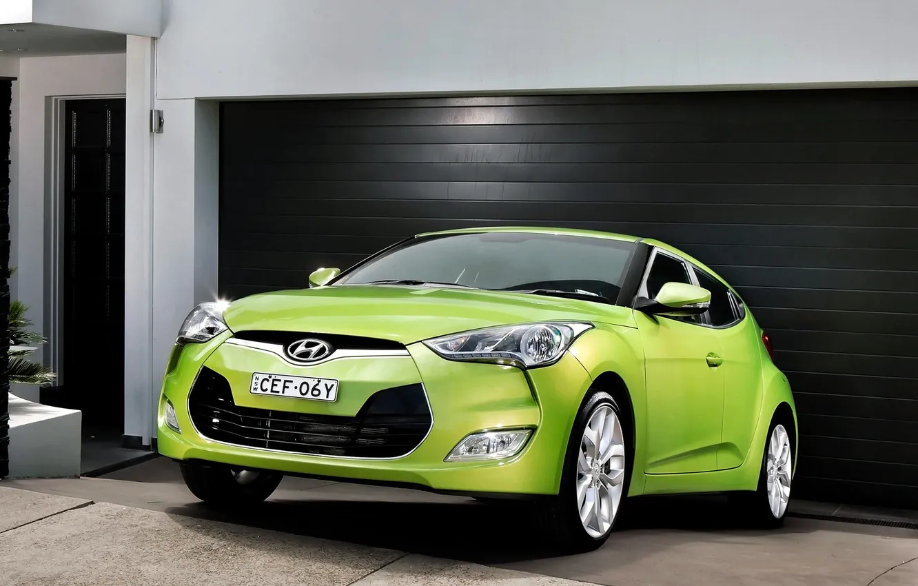 Wallpaper green, Hyundai, Hyundai, Veloster for mobile and desktop ...