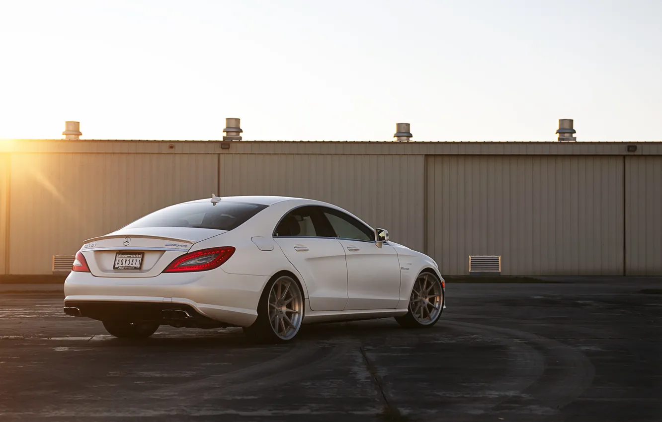 Wallpaper white, the sun, sunset, glare, Mercedes-Benz, white, AMG, the ...