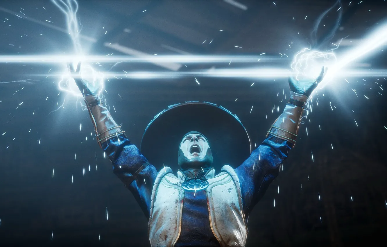 Wallpaper zipper, sparks, lightning, Raiden, god of thunder, Mortal ...