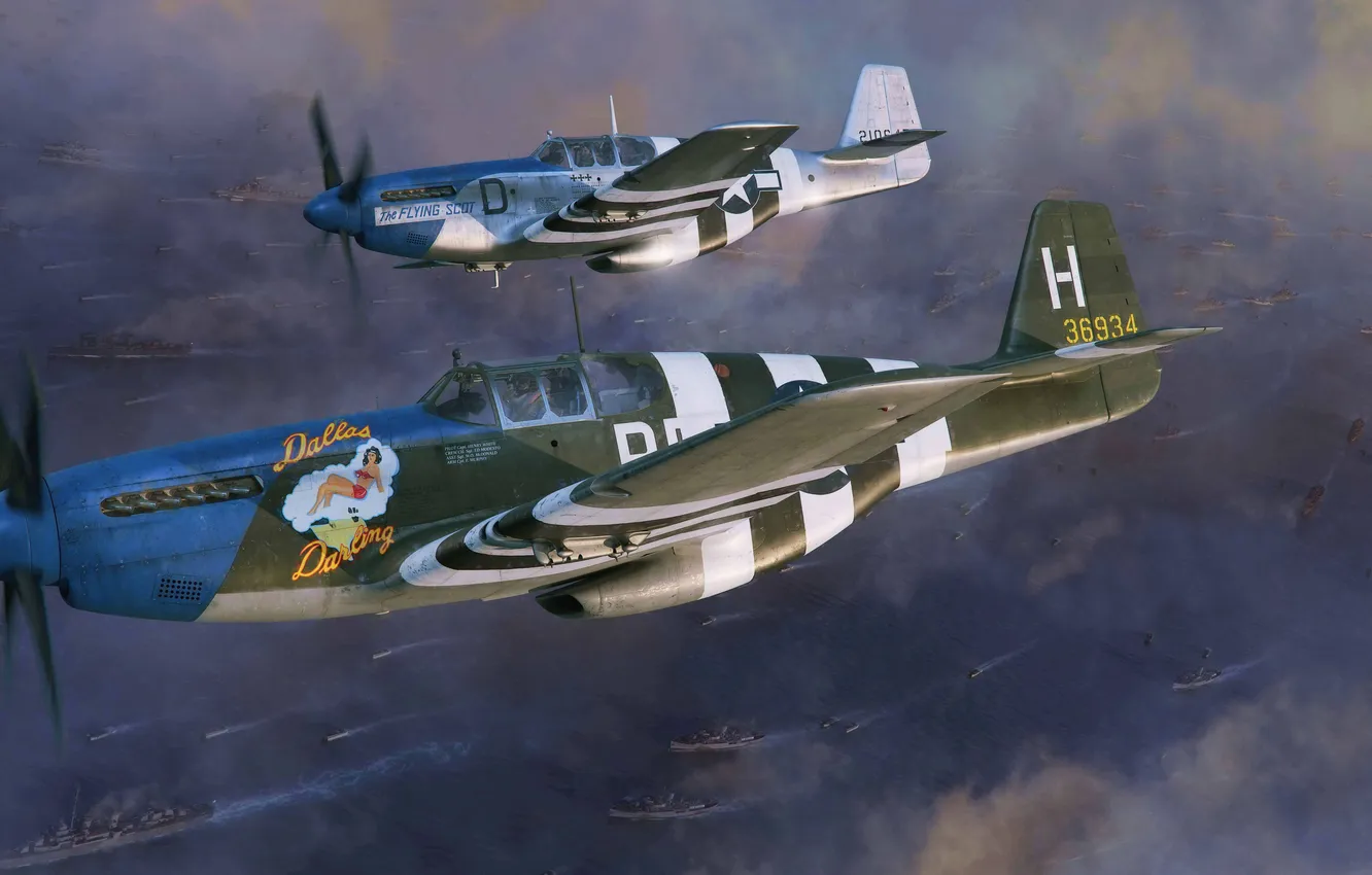 Wallpaper USA, P-51 Mustang, USAAF, Combat aircraft, P-51B Mustang for ...