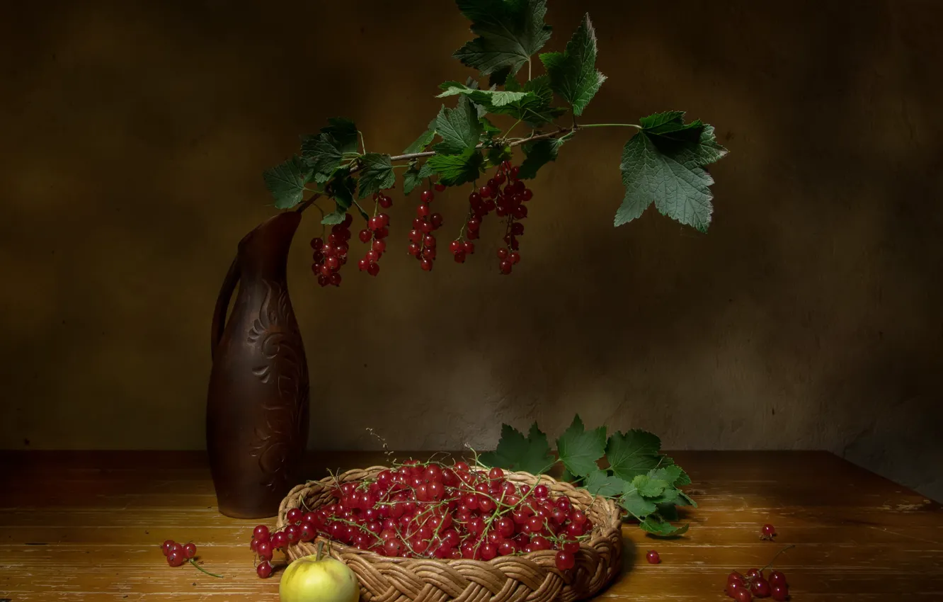 Wallpaper red, still life, currants for mobile and desktop, section еда ...