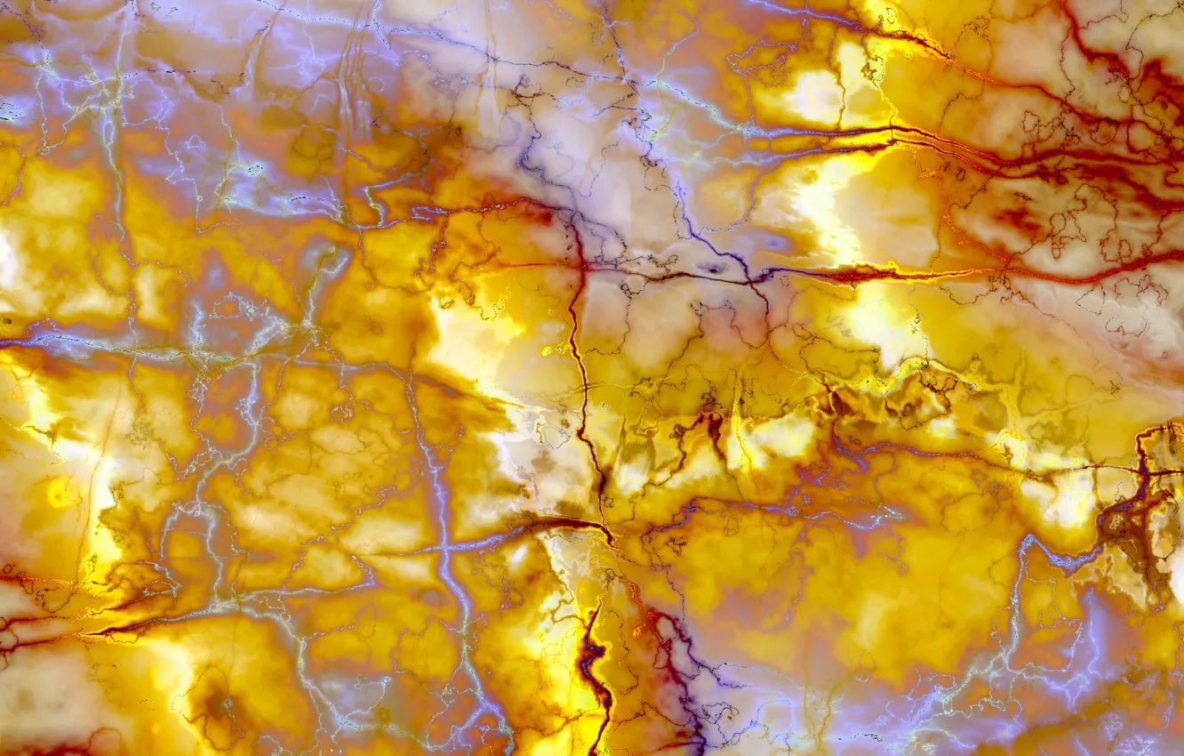 Wallpaper yellow, cracked, stone, divorce, texture, gold, veins, texture images for desktop ...