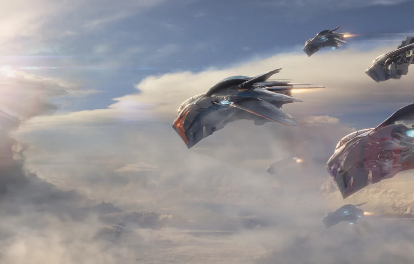 Wallpaper the sky, sky, Marvel, starship, Marvel, Guardians Of The ...