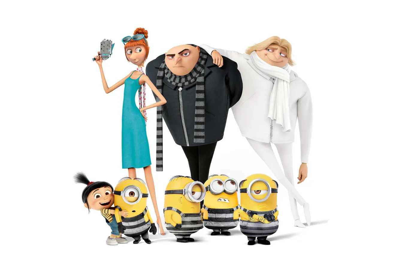Wallpaper animated film, Despicable Me, bald, Gru, minion, minions ...
