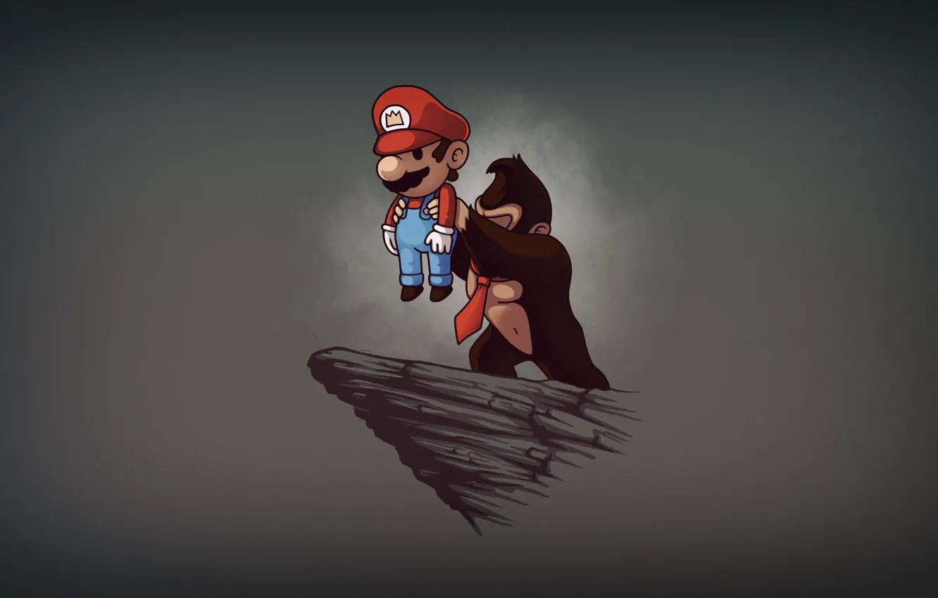 Wallpaper Minimalism, Figure, Mario, Background, Art, Mario, Donkey ...